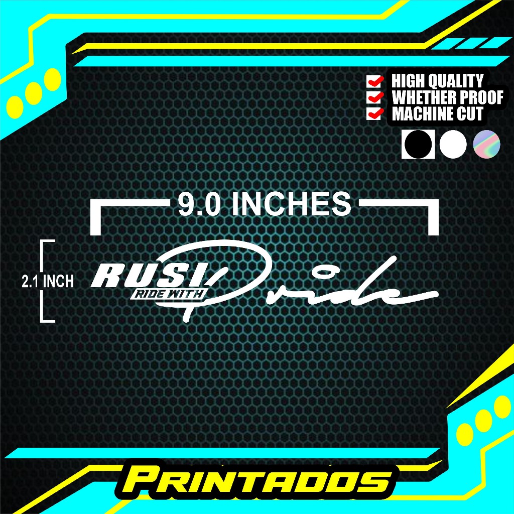 ORIGINAL RUSI PRIDE decal sticker cutout for car , motorcycle and more ...