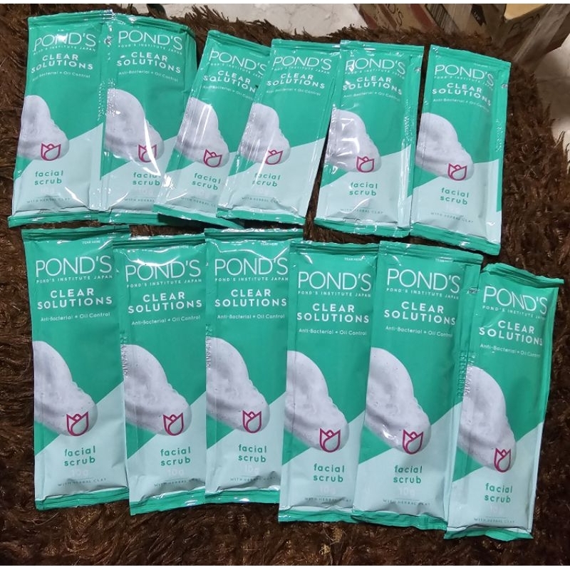 PONDS FACIAL WASH AND SCRUB 12PCS SACHET | Shopee Philippines