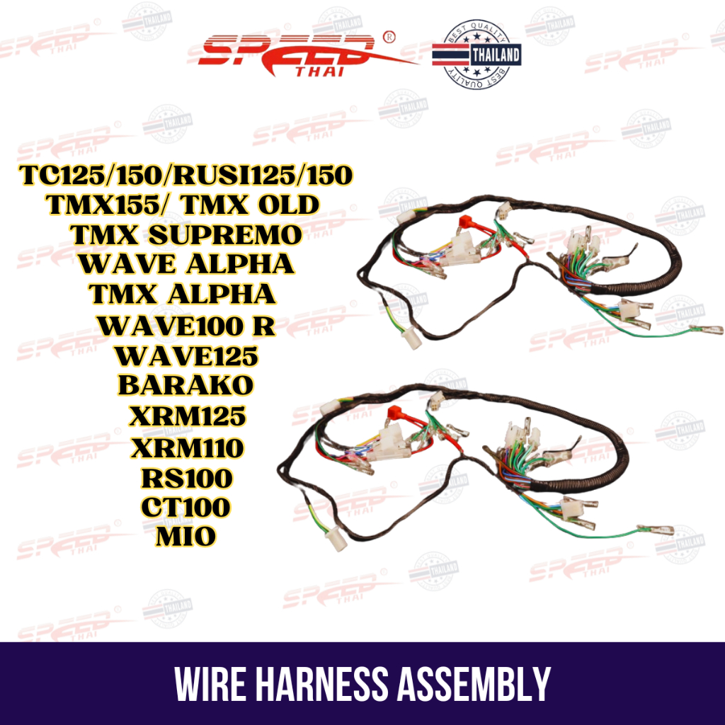 WIRE HARNESS ASSEMBLY FOR TMX ALPHA/SUPREMO/155/OLD/XRM110/125/MIO/WAVE ...