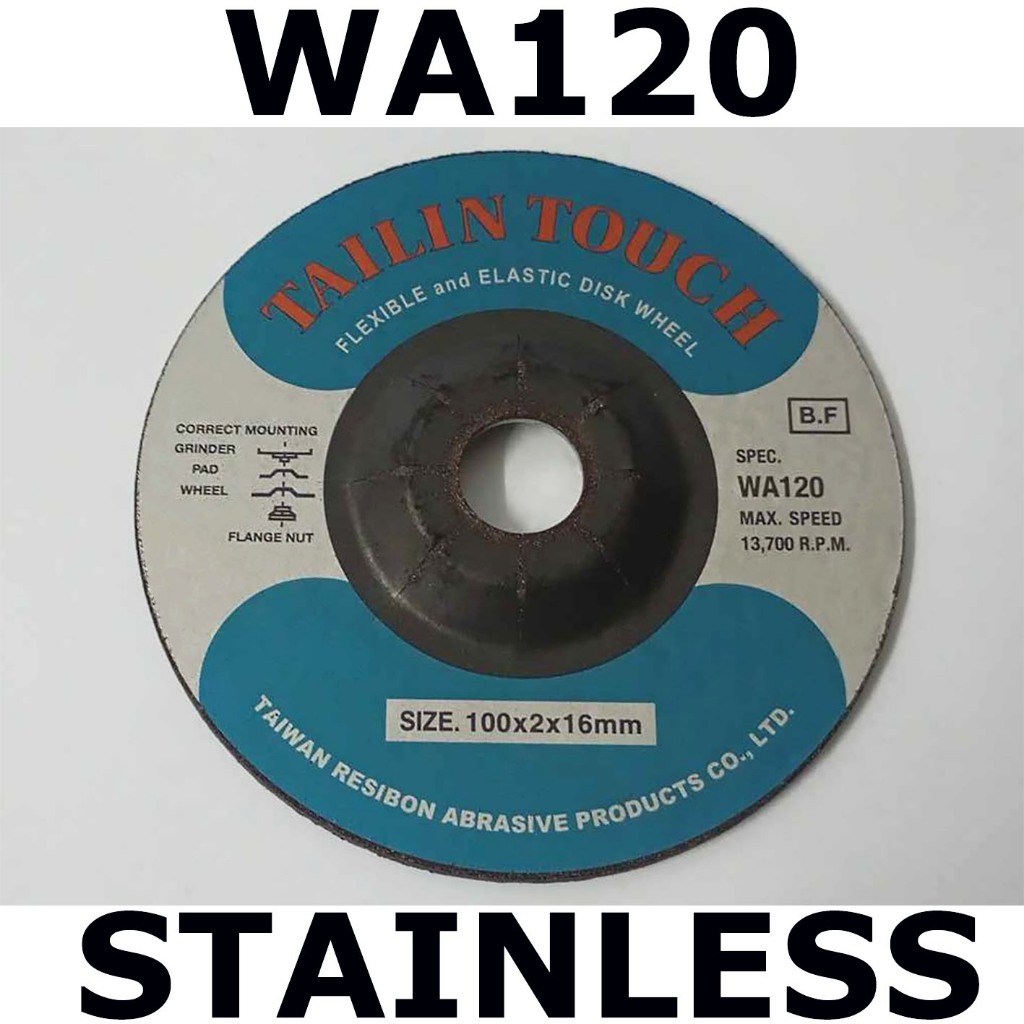 ORIGINAL TAILIN TOUCH GRINDING DISC 4" (100 X 2 X 16MM) WA120 FOR ...