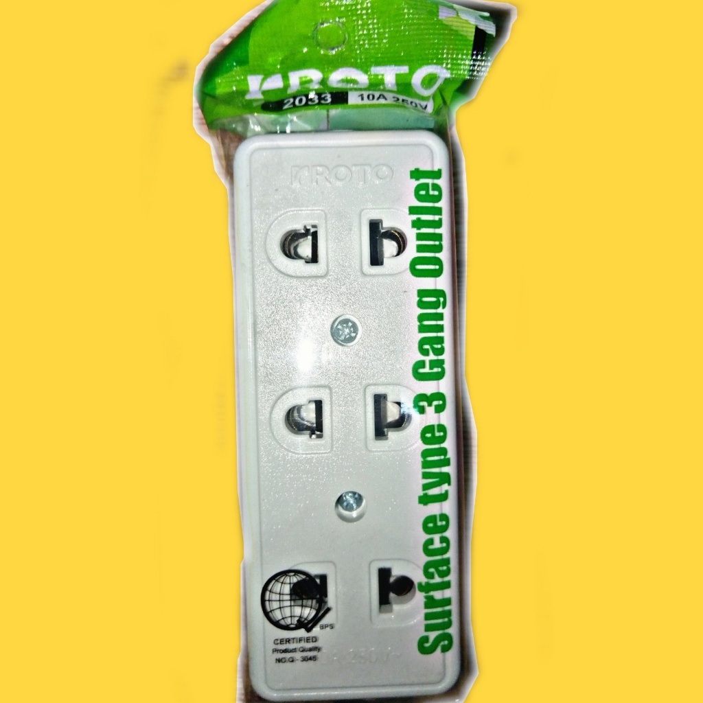 Kroto Surface Type Double Triple Quadruple Convenience Outlet | Shopee ...