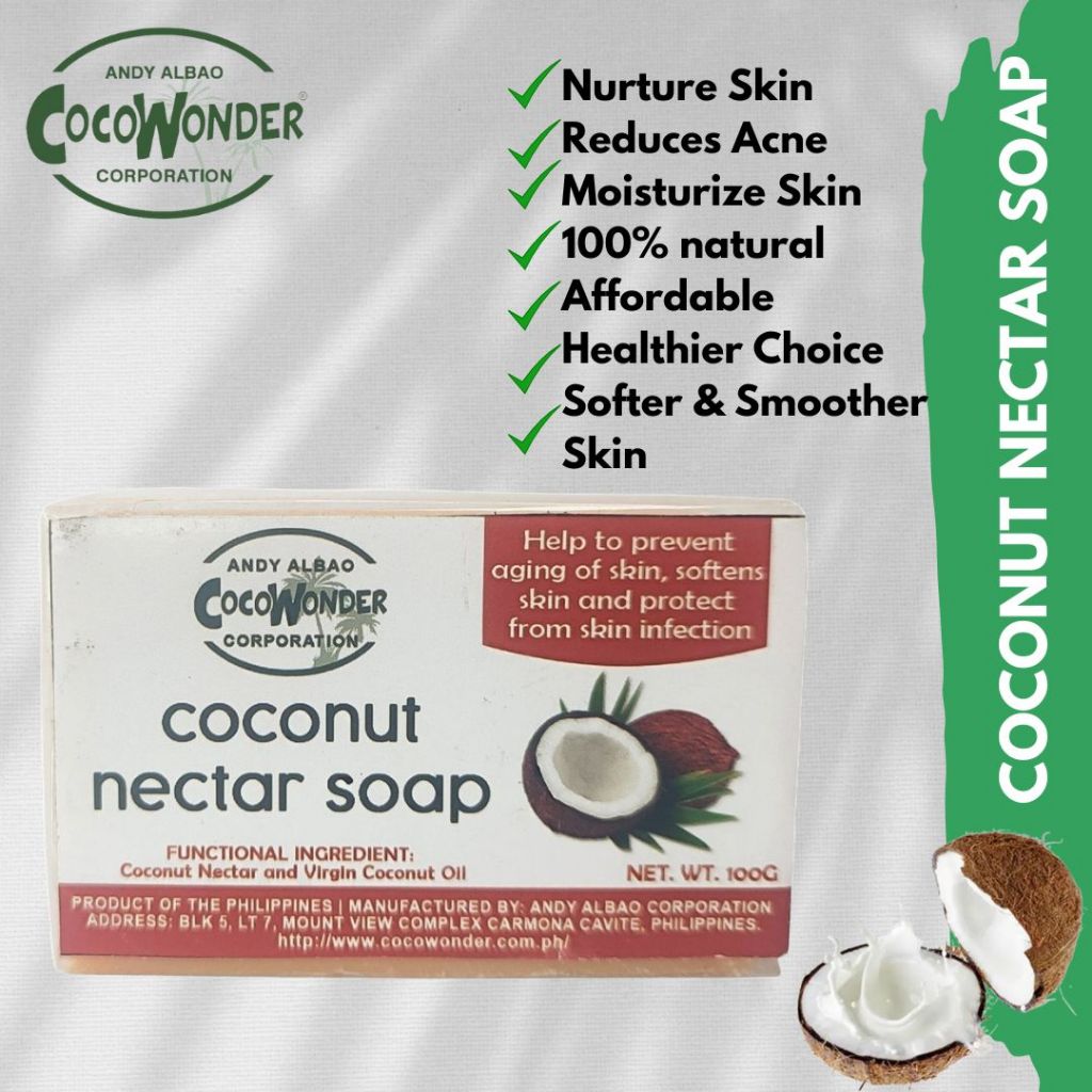 CocoWonder, COCONUT NECTAR SOAP - Made of Organic Virgin Coconut Oil & Coconut Nectar Sap ...