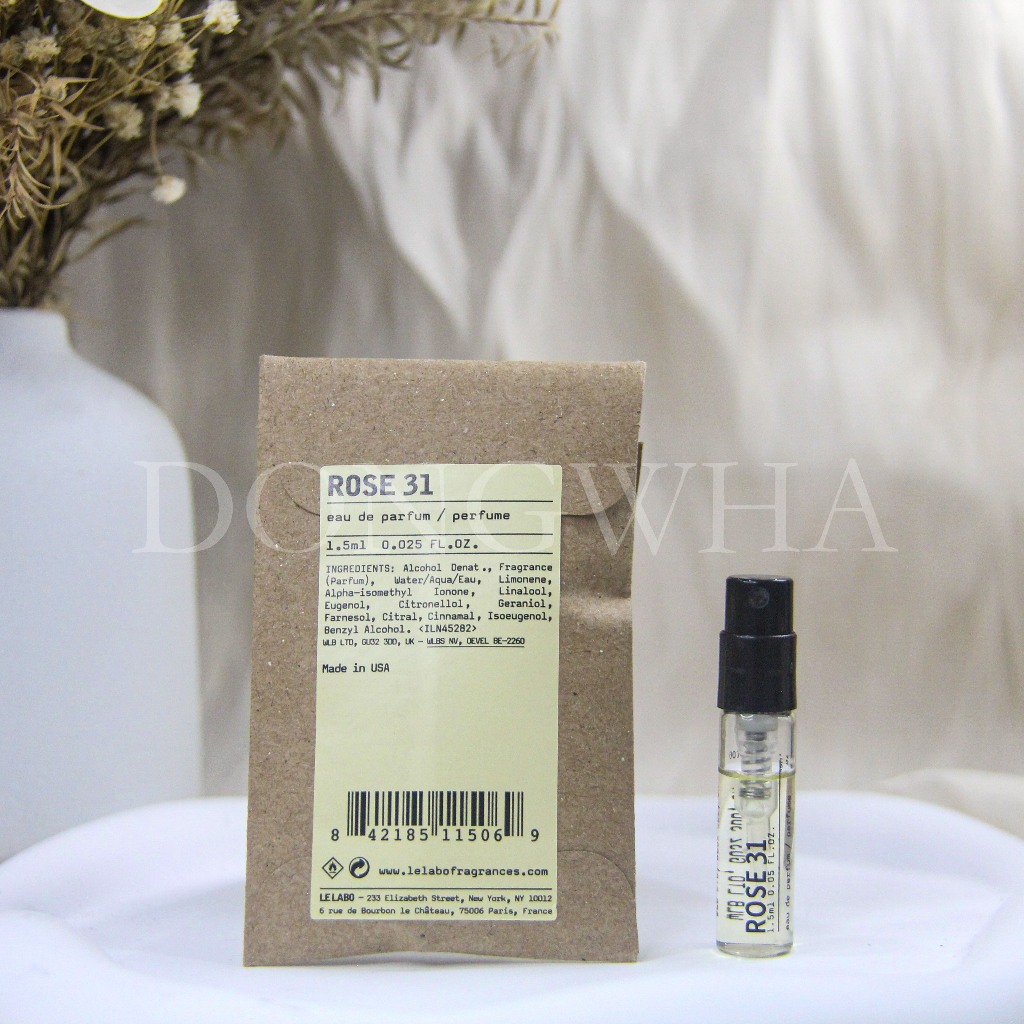 Perfume Sample Sample Le Labo Rose 31, 2006 Mini Fragrance For Unisex 1 ...