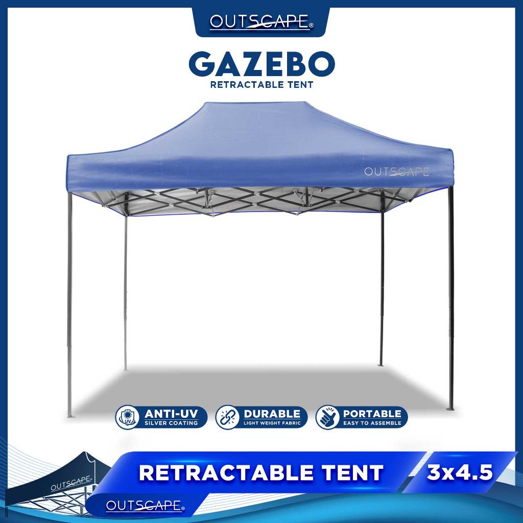 Outscape Heavy Duty Tent 3x4.5 Meter Retractable Complete Set | Shopee ...