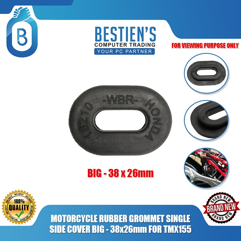 MOTORCYCLE RUBBER GROMMET SINGLE SIDE COVER BIG - 38x26mm FOR TMX155 ...