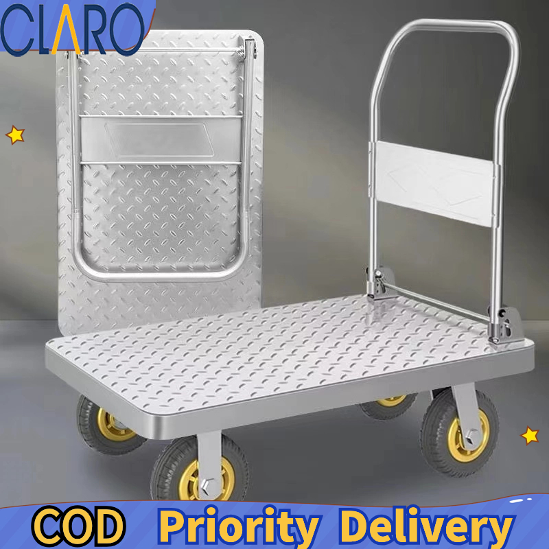 Hand Trucks Push Cart Trolley Heavy Duty Foldable Platform Truck Steel ...