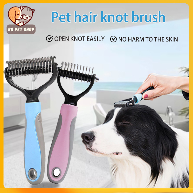 Pet Knot Comb Double Untie Rake Dog Hair Knot Comb Brush Hair Grooming ...