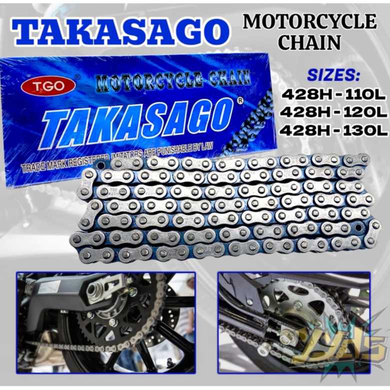 TAKASAGO CHAIN 428H-110L/120L/130L UNIVERSAL | Shopee Philippines