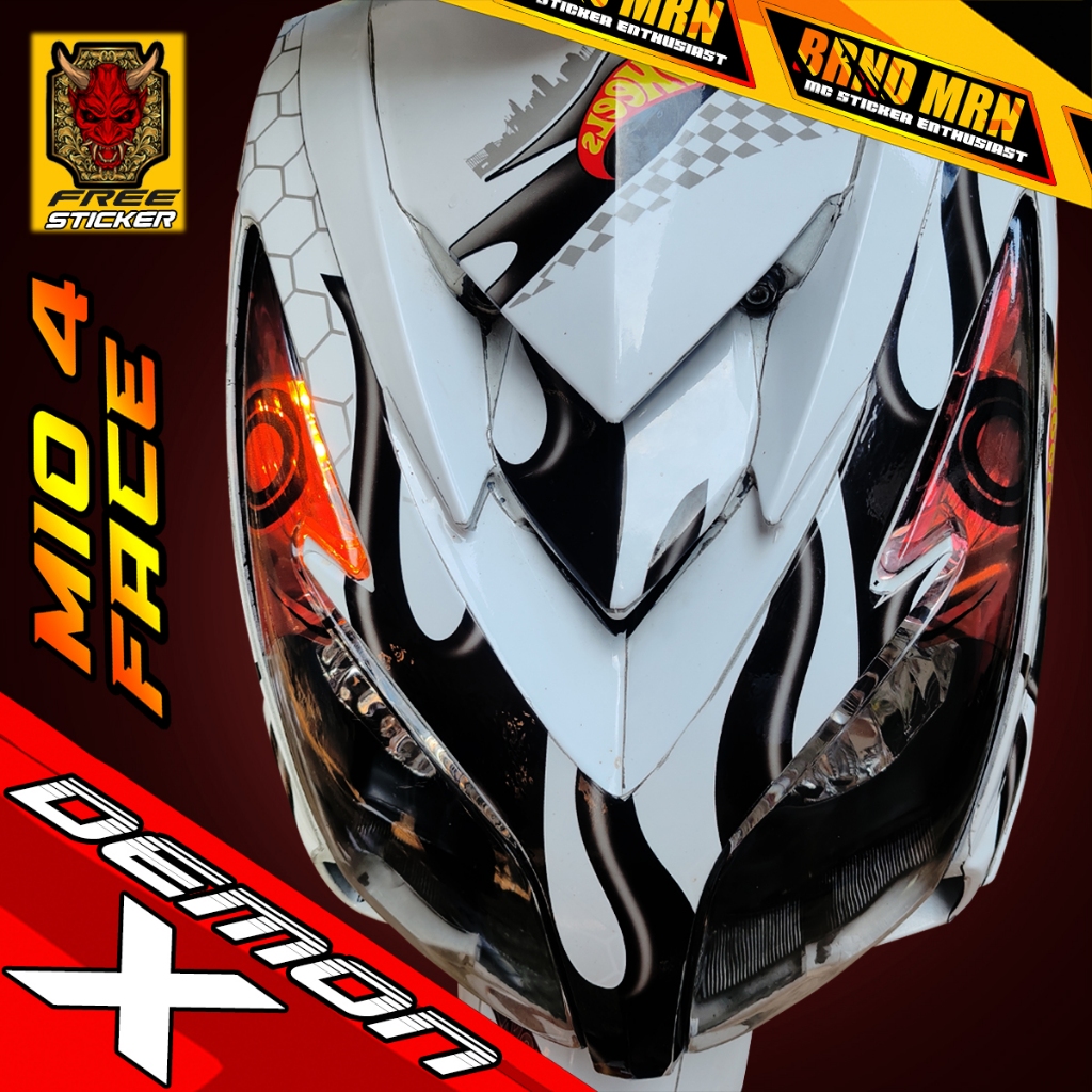 YAMAHA MIO 4 FACE WINKER EYE STICKER STICKER TINT ( need professional installer ) XSERIES DESIGN ...