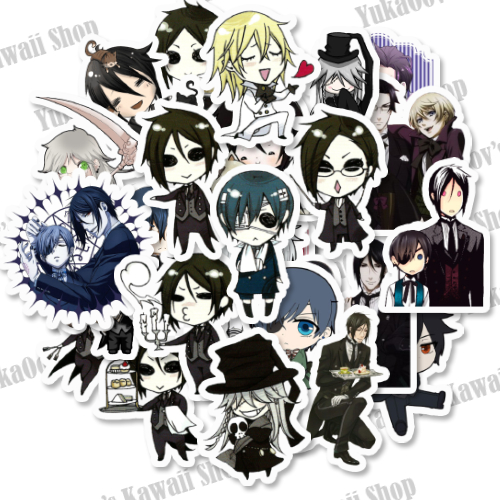 35 pcs Black Butler Stickers Kuroshitsuji Anime Waterproof Anime ...
