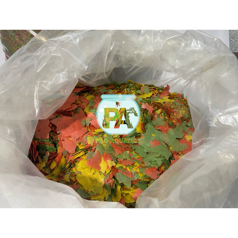 Tropical Koi Flakes fish food floating flakes half kilo and 1kilo ...