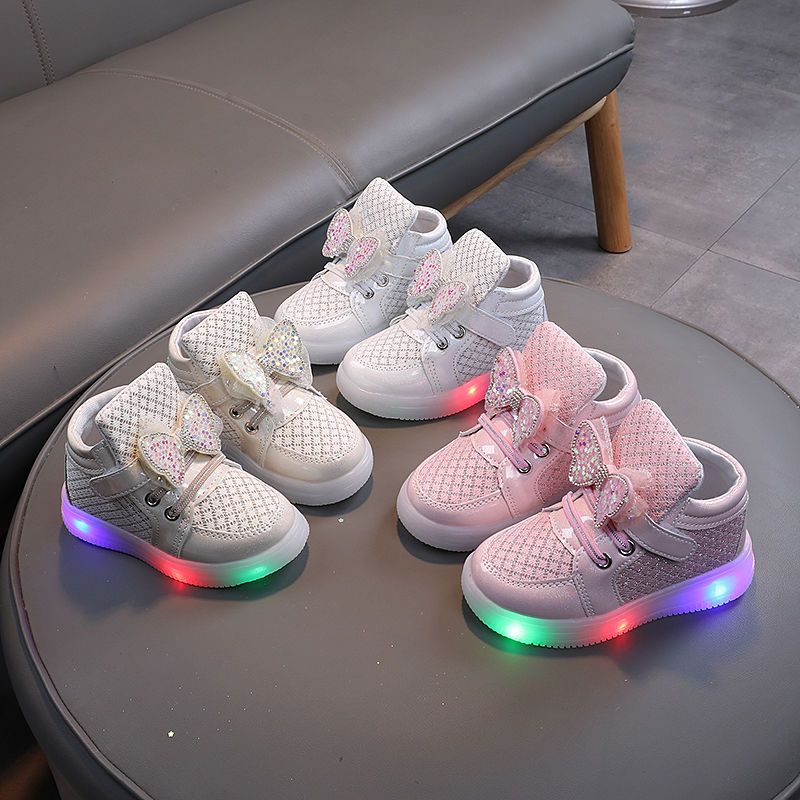 New LED boots for kids girls light up light top casual shoes for kids ...
