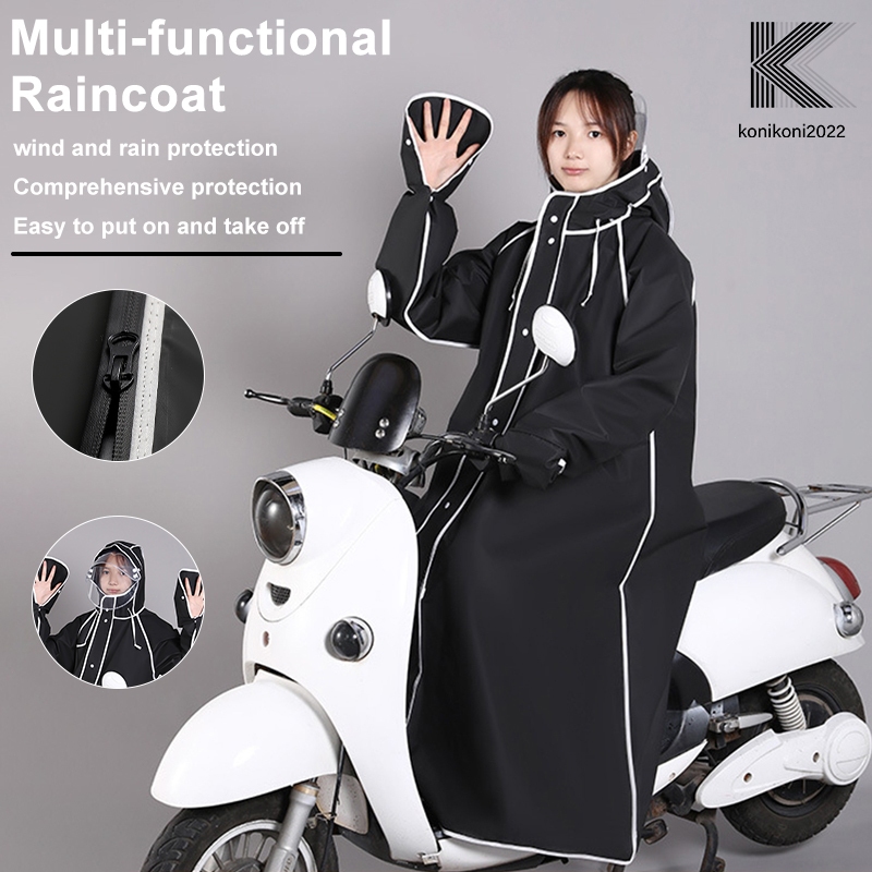 Raincoat Long Full Body Motorcycle Poncho Outdoor Waterproof Raincoat ...