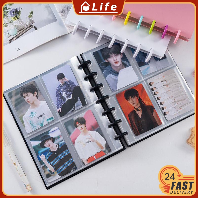 Universal A5 7 Ring Photocard Binder Loose Leaf Filler Transparent ...