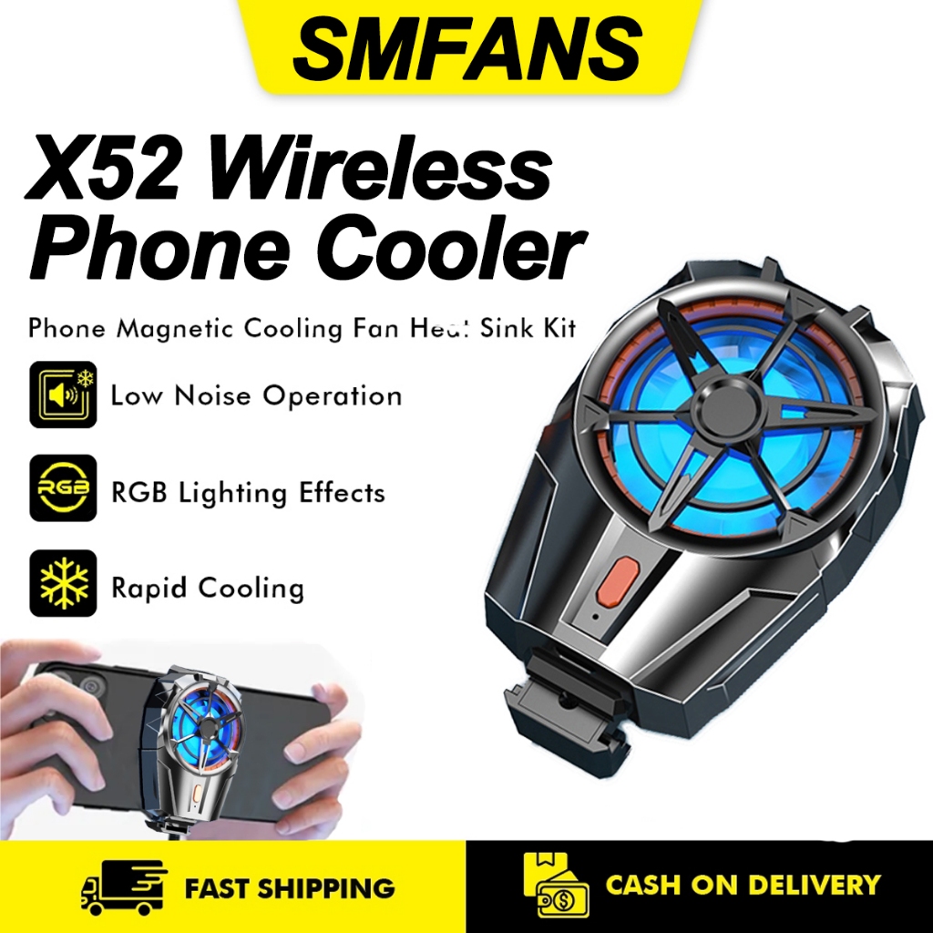 X52 Wireless Phone Cooler For Gaming Portable Mobile Phone Radiator ...