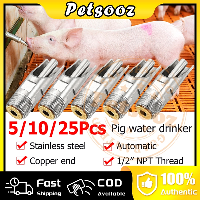 Stainless steel Pig nipple water drinker set Automatic Piglet drinker ...