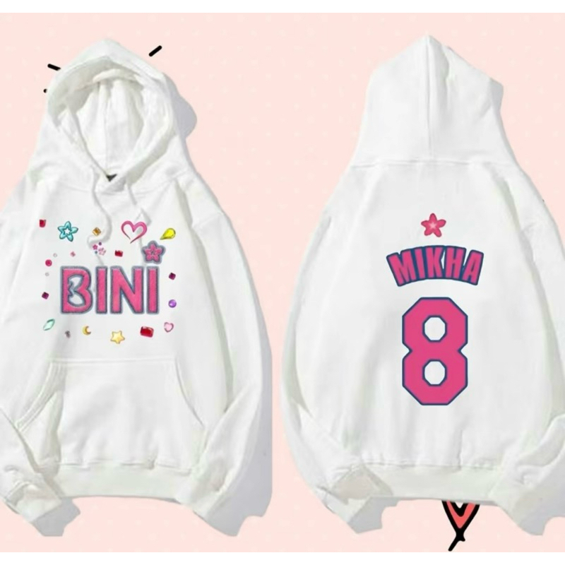 VARSITY HOODIE JACKET BINI PRINT UNISEX FREE SIZE | Shopee Philippines
