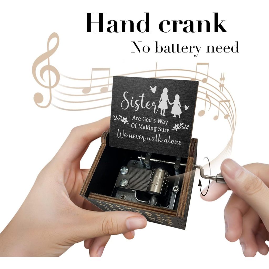 Hand-cranked Wooden Music Box Harry Potter You Are My Sunshine Beauty ...