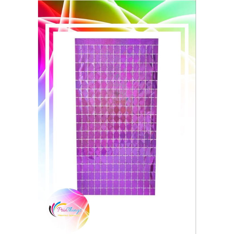 Square Foil Curtain Birthday Party Backdrop Decoration Big Sequin Wall ...
