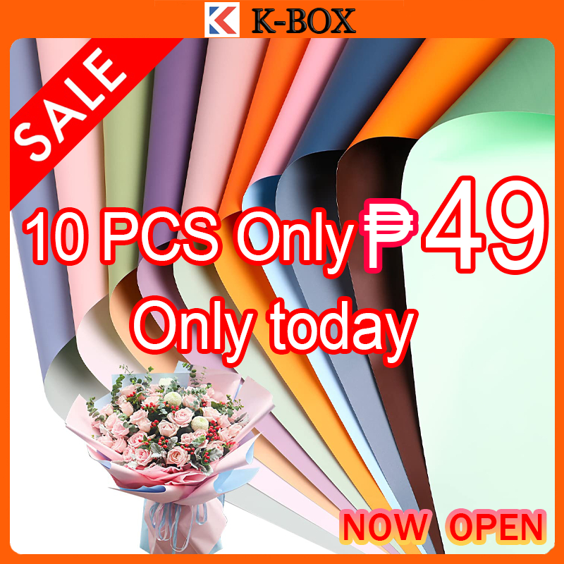 10 pcs Two-Sided Colored Flower Wrappers 58*58cm Gift Wrapping Paper ...