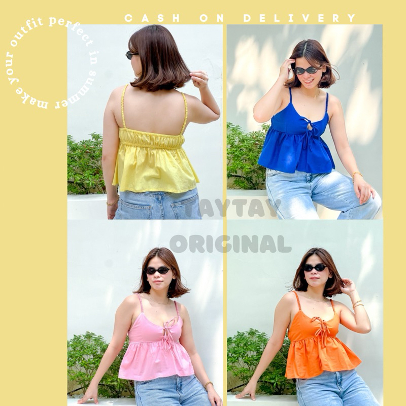 Arra Peplum Top_Taytay Original | Shopee Philippines