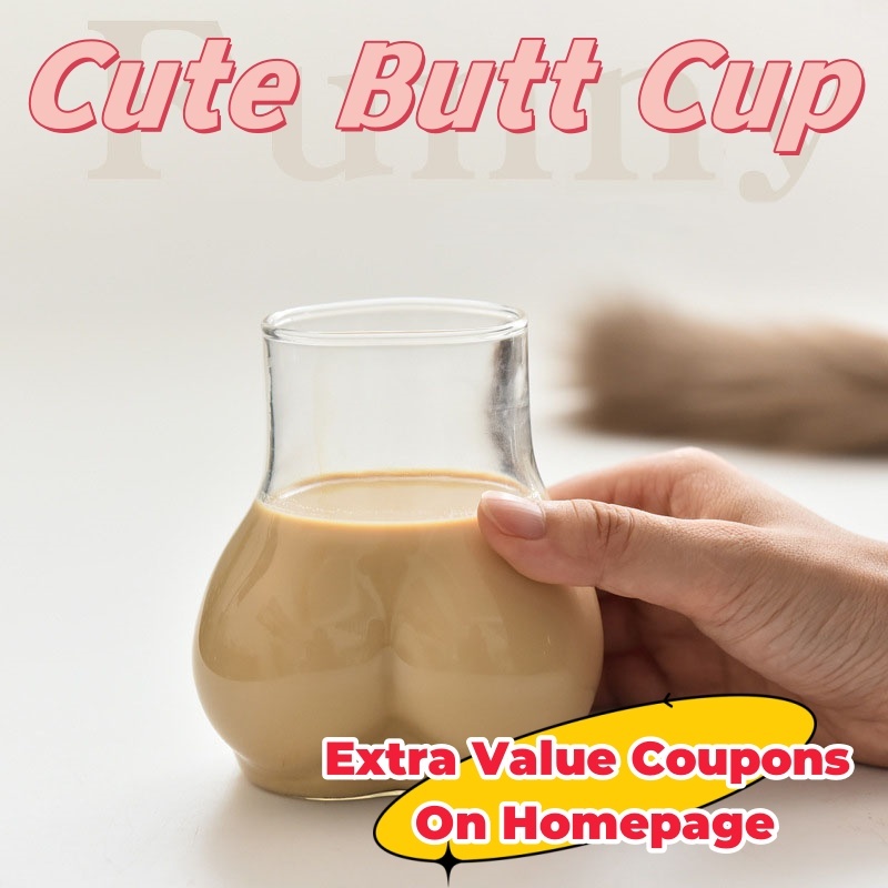 Funny Butt Cup Cute Glass Butt Mug Cute Butt Milk Tea Cup Modern Large ...