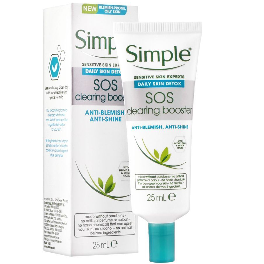 Simple Sensitive Skin Experts Daily Skin Detox SOS Clearing Booster ...