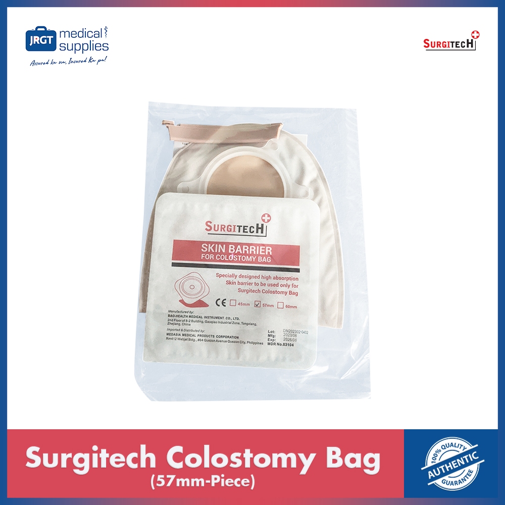 Surgitech Disposable Colostomy Bag 57mm - Stomach Bag for Secure and ...