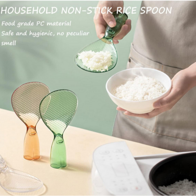 Rice Paddle,Non Stick Rice Paddle,Transparent Standing Rice Spatula ...