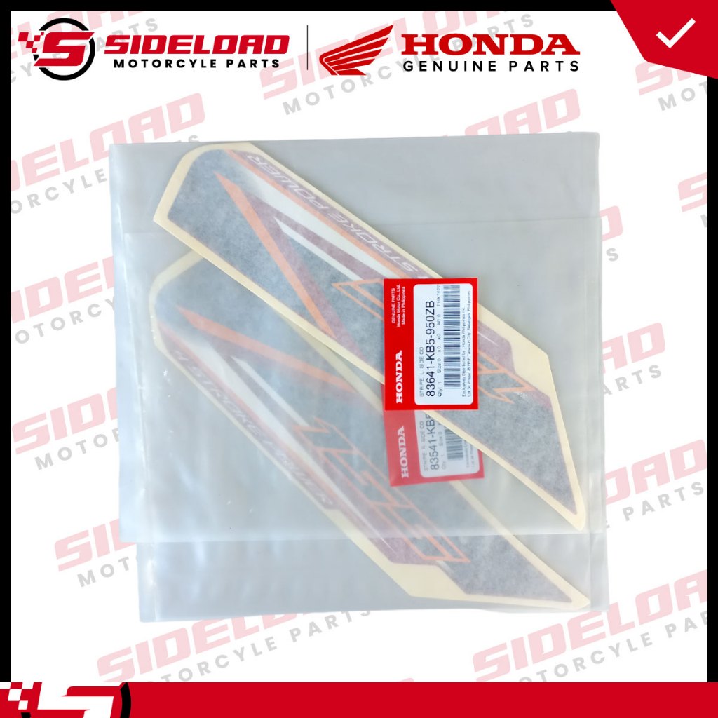 Sticker/Decals - Side Cover (L&R) - Red - Asero - TMX 155 - Honda ...