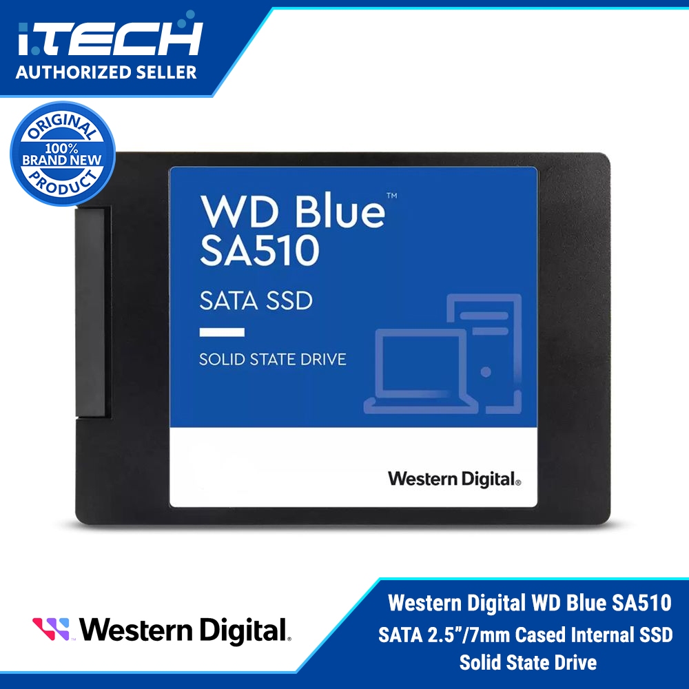 Western Digital WD Blue SA510 SATA 2.5inch | 7mm Cased Internal SSD | 500GB & 1TB | Shopee ...