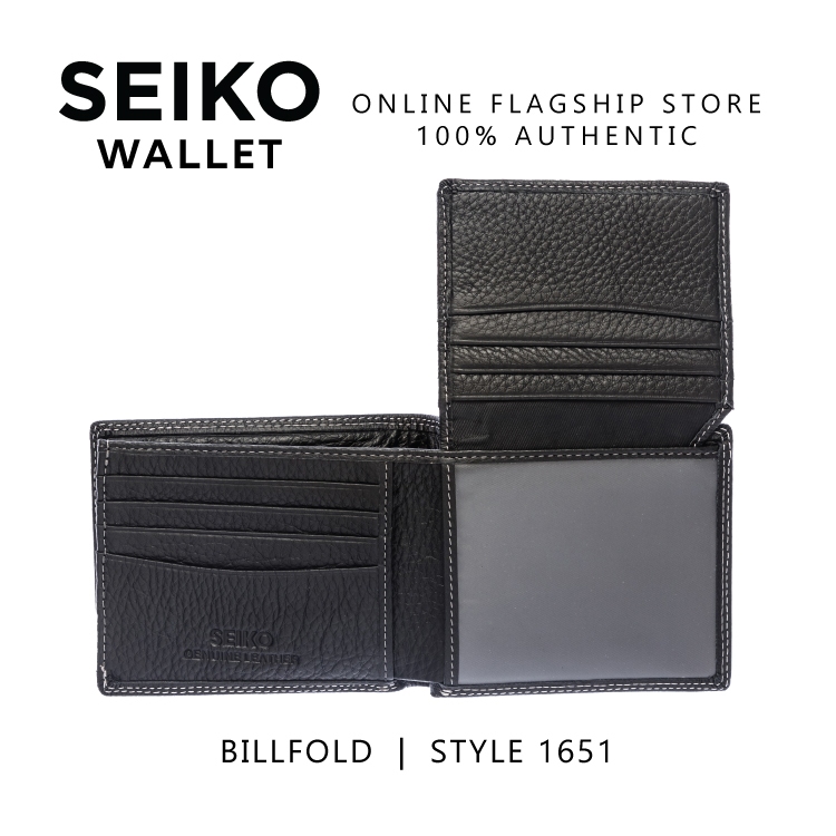 Seiko Wallet Genuine Leather Billfold (With RFID Blocker and Leather ...