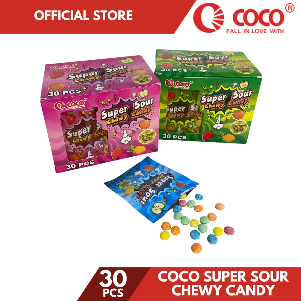COCO Super Sour Chewy Candy 30's Per Inner Box | Shopee Philippines