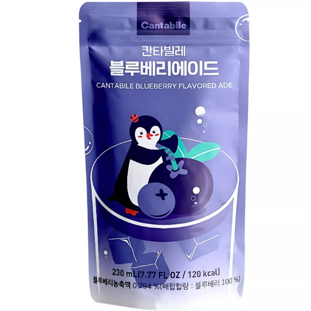 CANTABILE BLUEBERRY ADE FLAVOR (POUCH) 230ML DK MART KOREA SHOP ...