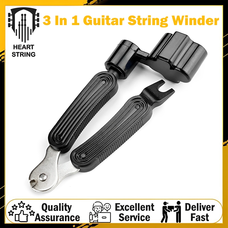 Heart String Guitar String Winder String Pin Puller String Cutter 3 IN ...