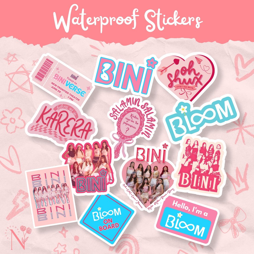 BINI Waterproof Vinyl Sticker | Laptop Sticker, Tumbler Sticker | P-Pop ...