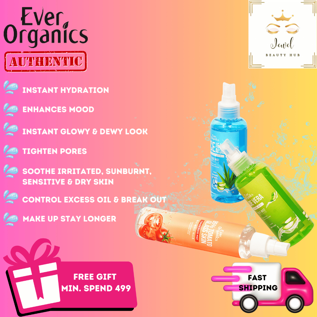 Ever Organics Face Mist 150ML ( TOMATO, ICE & ALOE VERA) | Shopee ...