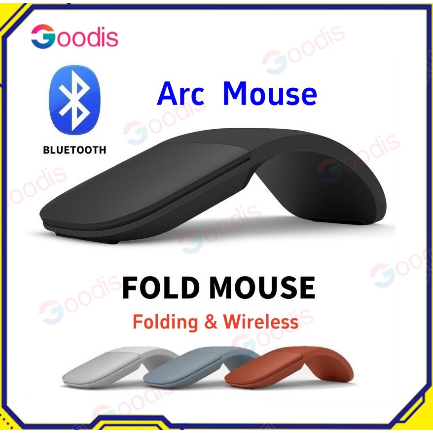 Bluetooth 4.0 Folding Wireless Mouse Arc Touch Silent Ergonomic Slim ...