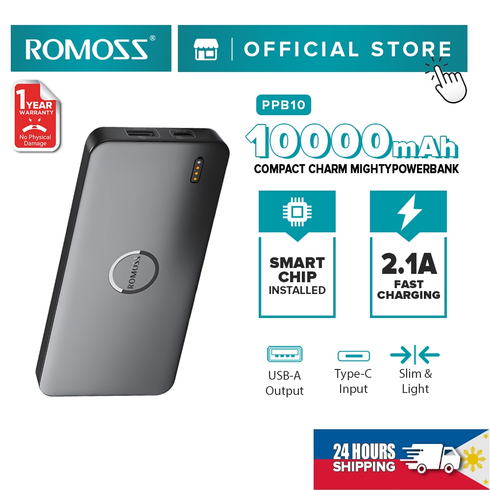 Romoss PPB10 10000mAh Compact Powerbank Type C Bidirectional and ...