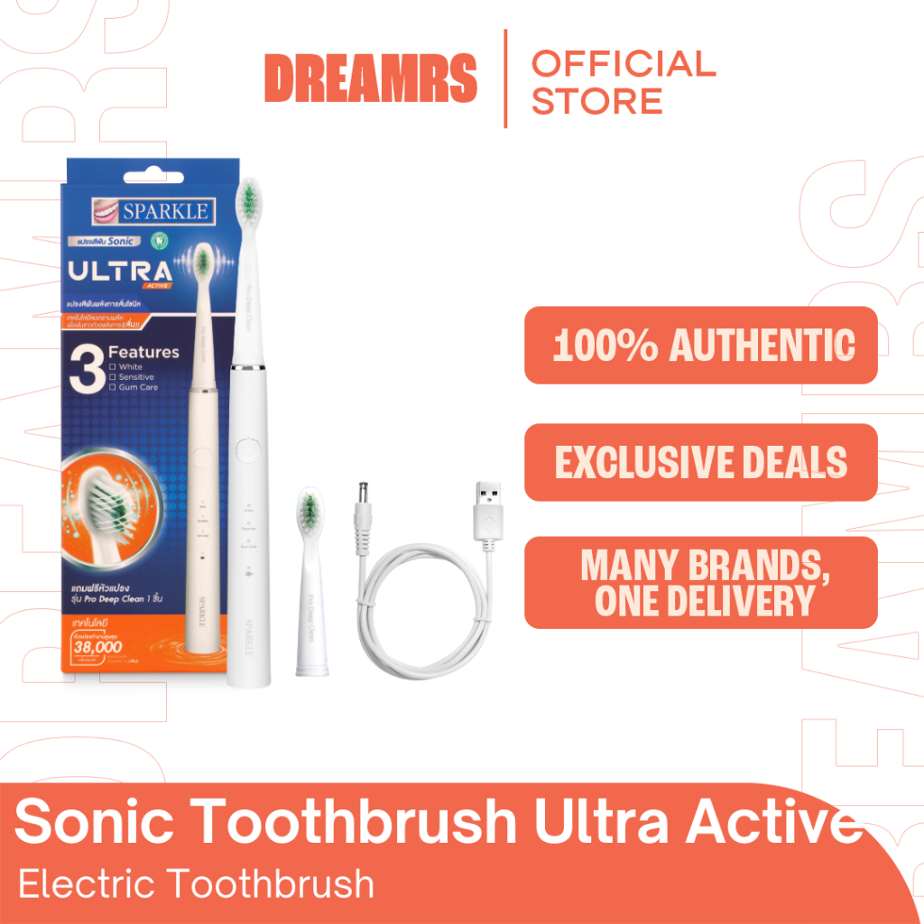 SPARKLE Sonic Toothbrush Ultra Active (Electric Toothbrush) (DREAMRS ...