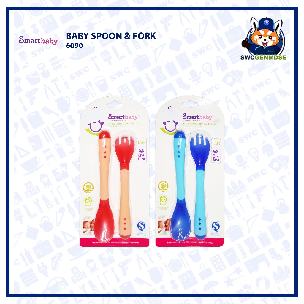 Silicone Baby Temperature Spoon and Fork | Shopee Philippines