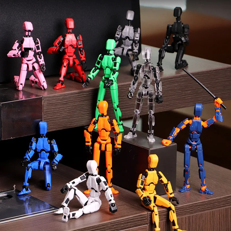 Action Figure 3D 13 Robot Toy Movable Figures Mechanical Style Joints ...
