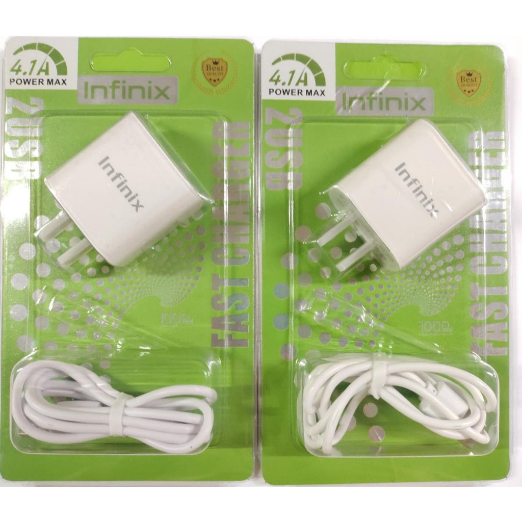 PinSan INFINIX 2 in 1 travel fast charging 4.1A charger set / Dual USB ...