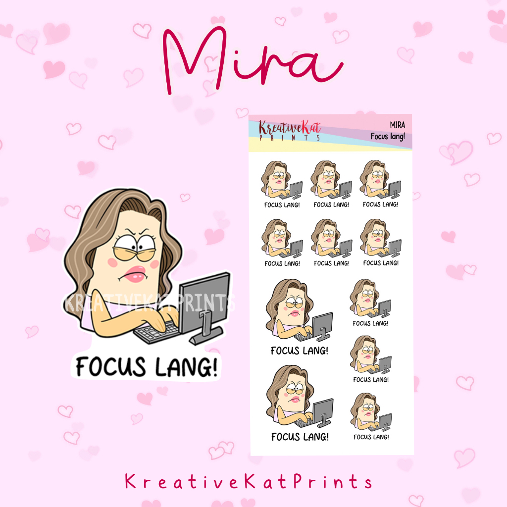 Mira Planner Stickers - Focus Lang - Tagalog Stickers | Shopee Philippines