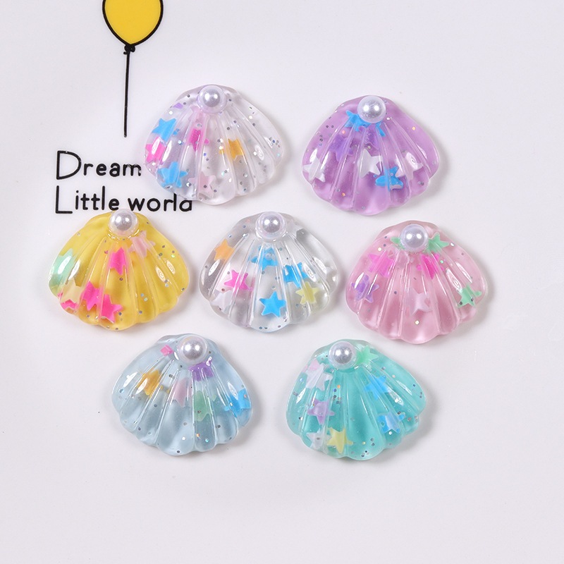 Simulation resin shell Jibbitz Charms Shoe Design Buckle Shoe Decor ...