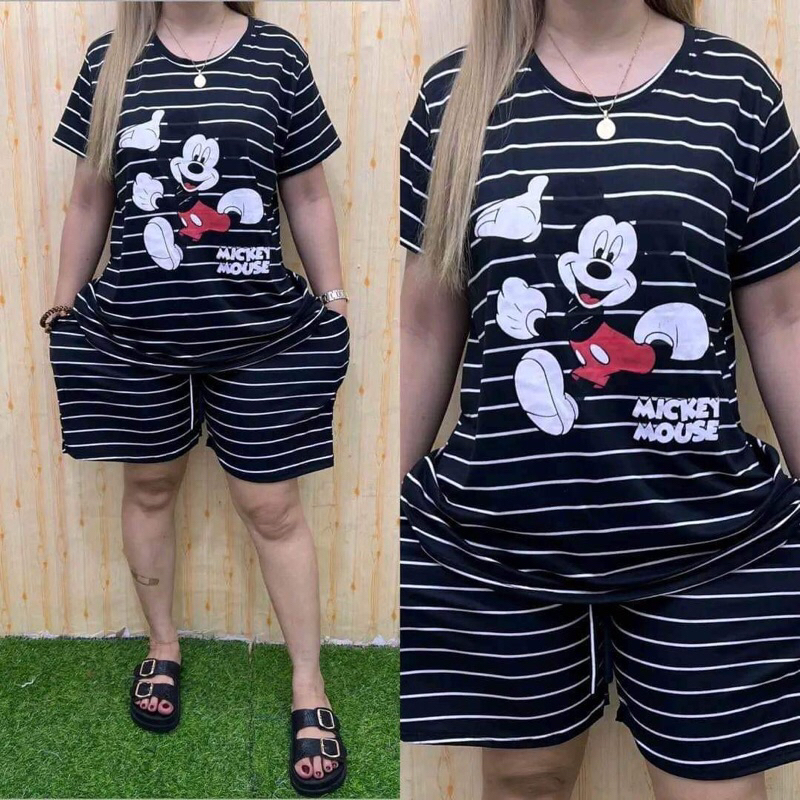 TERNO SHORT MICKEY STRIPE (TS MICKEY) | Shopee Philippines