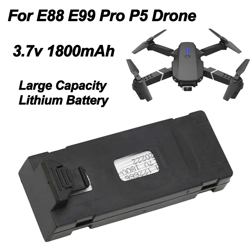 Drone Battery 3.7V 1800mAh Lithium Battery Compatible Drone Rechargeable For E88 E99 Pro P5 ...