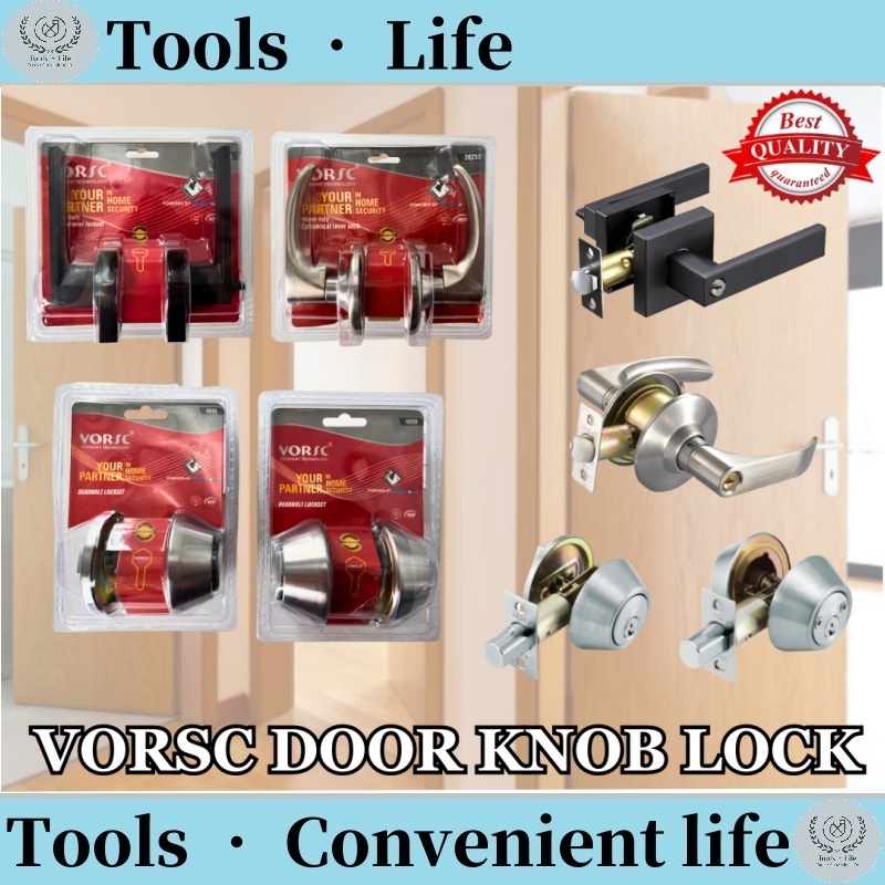 VORSC Cylindrical Lever Lock Tubular Lever Lock Deadbolt lockset Door ...