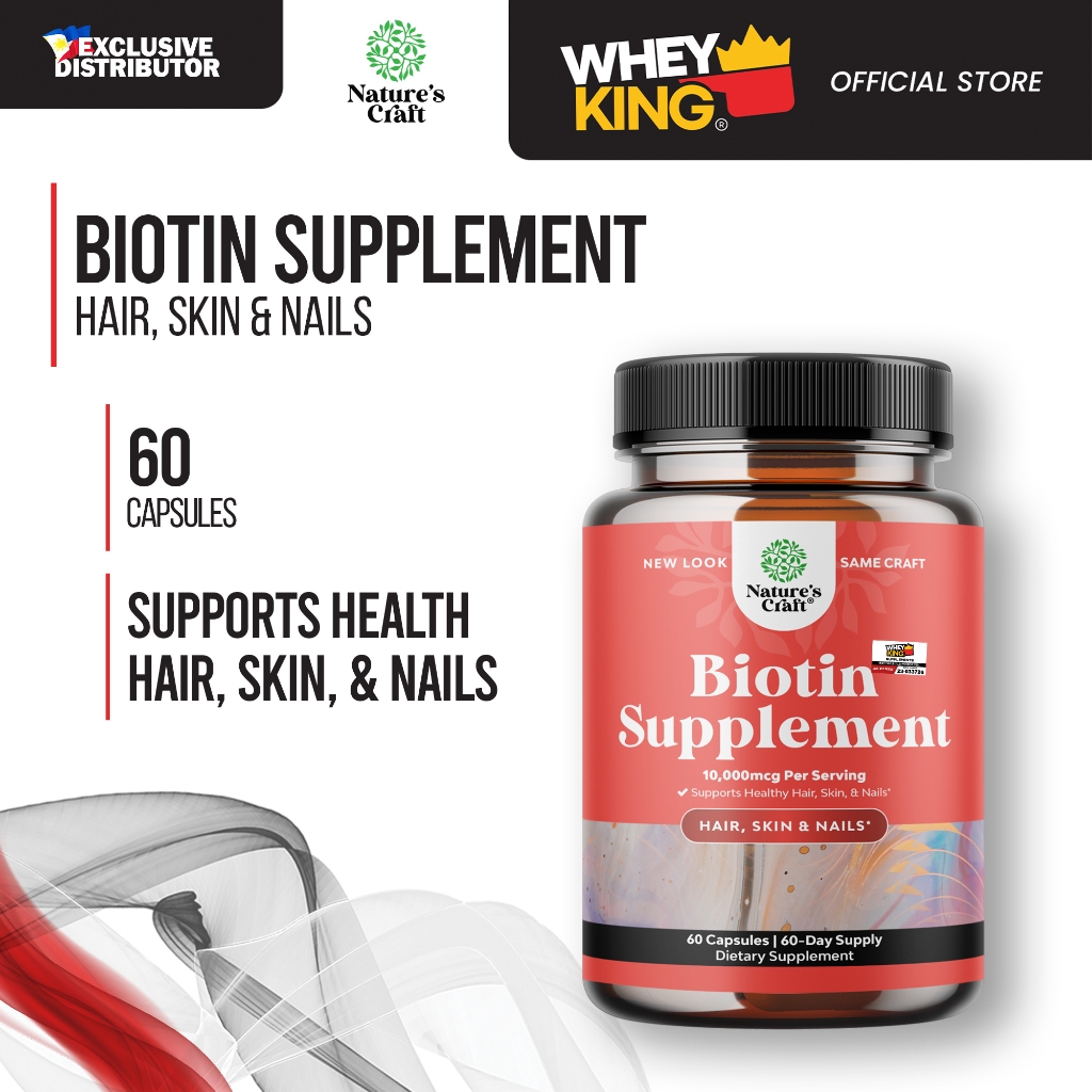 BUY1 GET1 = Natures Craft Biotin Supplement 60 Capsules EXP 5/31/25 ...