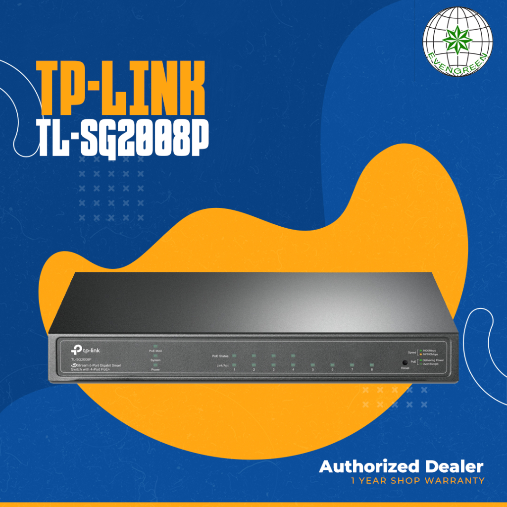 TP-Link TL-SG2008P JetStream 8-Port Gigabit Smart Switch with 62W 4 ...